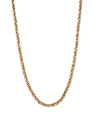 Bloomingdale's Fine Collection Oval Rolo Link Necklace in 14K Yellow ...