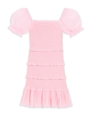 Click here for KatieJnyc Girls Laila Puff Sleeve Tiered Smocked D... prices