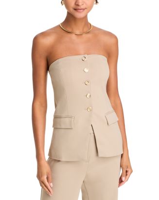 AQUA Knit Strapless Vest - Exclusive | Bloomingdale's
