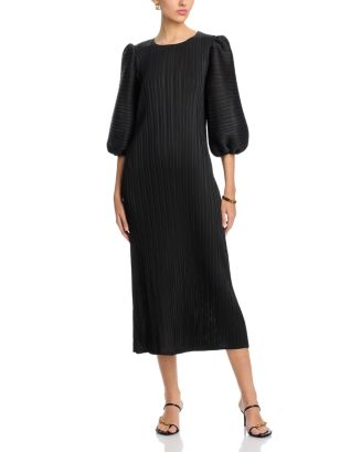 Nancy Yang Puff Sleeve Crinkled Dress | Bloomingdale's