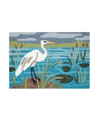 Liora Manne Frontporch Egret 2x3 Area Rug - Aqua