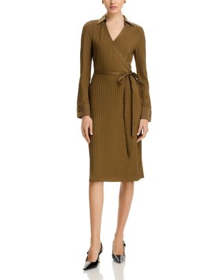 BOSS Ellarie Wrap Front Belted Dress | Bloomingdale's