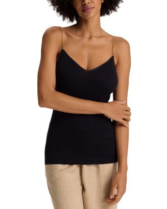 Hanro Cotton Seamless Spaghetti Camisole | Bloomingdale's