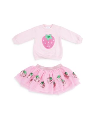 Angel Dear Girls' Strawberry Puffy Oversized Sweatshirt & Tutu Skirt ...