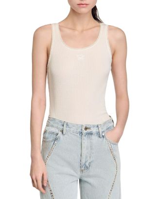 Sandro Rib Knit Tank Top | Bloomingdale's