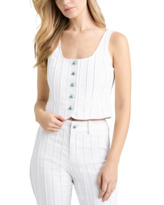 Cinq à Sept Turquoise Embellished Rowena Top | Bloomingdale's Women