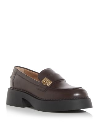 Click here for Ferragamo Womens Caminia Gancini Chunky Loafers prices