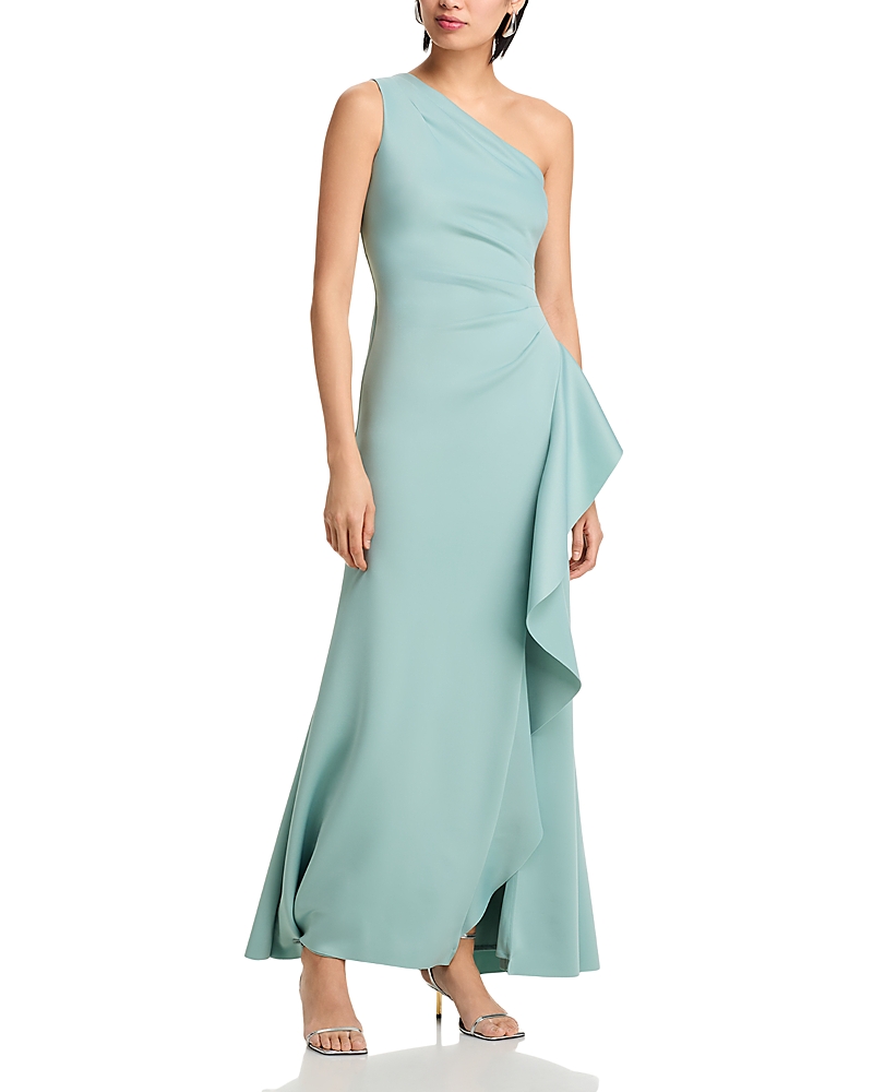 Click here for Aqua One Shoulder Ruffled Dress - Exclusive prices
