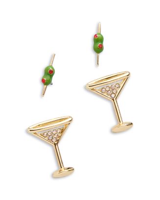 BAUBLEBAR Pimento Memento Pavé Olive & Martini Stud Earrings, Set of 2 ...