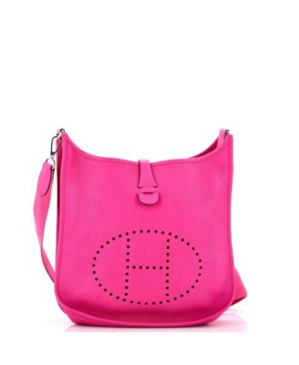 Pre-owned Pre-owned Hermes Hermes Pm Evelyne Bag Gen Iii Clemence In Pink | ModeSens