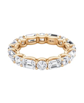 Click here for Vrai Alternating Shapes Eternity Band in Gold/Plat... prices
