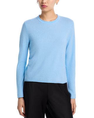 Click here for Aqua 100 Cashmere Rolled Edge Sweater - Exclusive prices