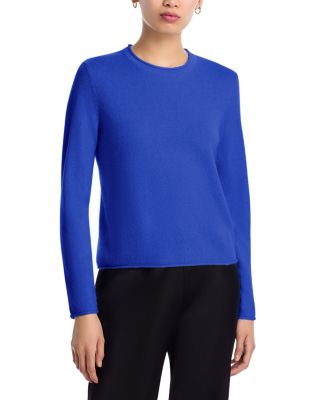 Click here for Aqua 100 Cashmere Rolled Edge Sweater - Exclusive prices