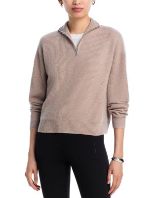 Aqua 100 Cashmere Quarter Zip Sweater - Exclusive