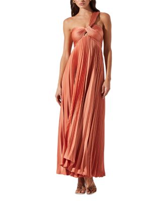 Click here for Astr the Label Rasya One Shoulder Pleated Maxi Dre... prices