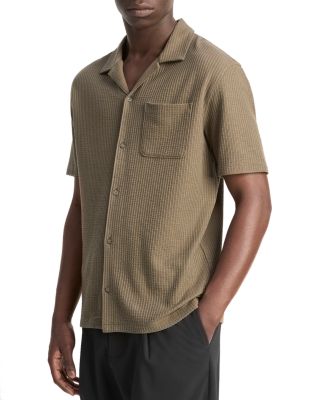 Click here for Vince Regular Fit Seersucker Cuban Shirt prices