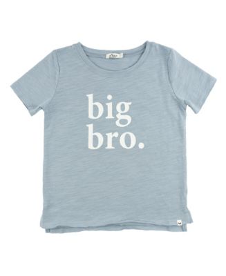 oh baby! Boys' Cotton Slub Raw Edge "big bro" Tee - Little Kid ...