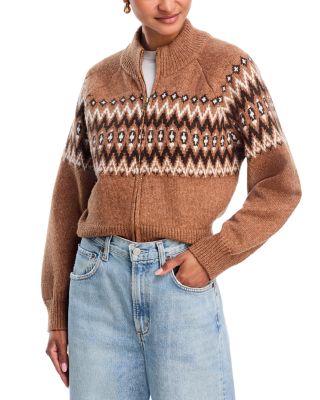 Click here for 525 Fair Isle Zip Bomber Sweater prices