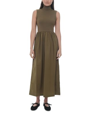 Click here for Point Mixed Media Turtleneck Dress prices