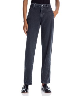 Click here for Boss Daelya High Rise Straight Jeans in Dark Grey prices