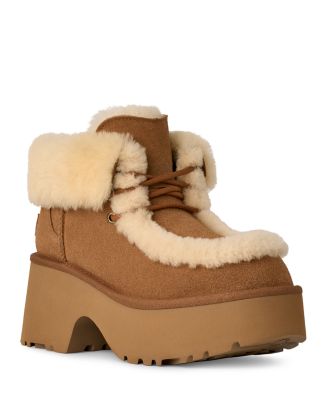 UGG® Women's Esmee Lace Up Platform Booties | Bloomingdale's Shoes