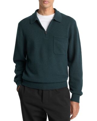 Click here for Vince Wool and Cashmere Long Sleeve Zip Polo prices