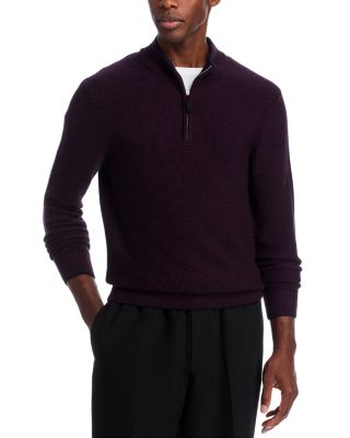 Jack Victor Birdseye Knit Quarter Zip Sweater