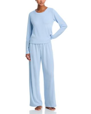 Aqua Starlette Pointelle Long Pajama Set - Exclusive