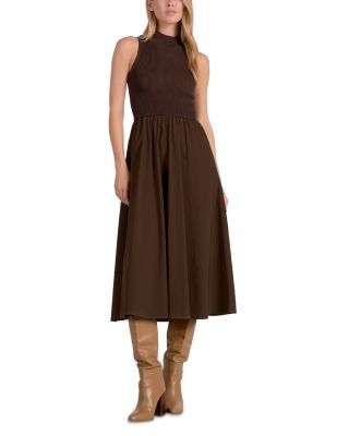 Elan Mixed Media Midi Dress