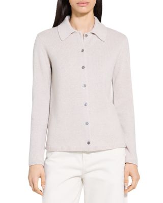 Click here for Theory Relaxed Button Up Sweater Shirt in Cashmere... prices