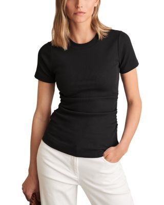Click here for Reiss Tess Ribbed Crewneck Tee prices
