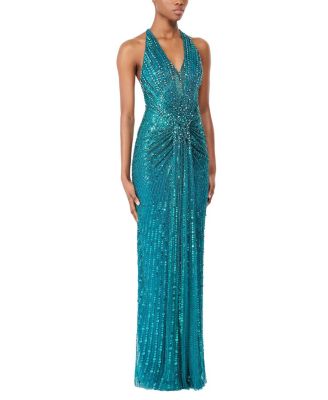 Click here for Jenny Packham Lana Embellished Halterneck Maxi Dre... prices