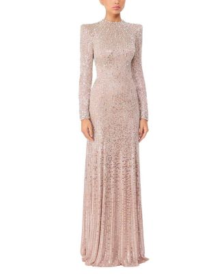 Click here for Jenny Packham Rory Embellished Mock-neck Maxi Dres... prices
