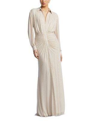 Click here for Bcbgmaxazria Embellished Shirt Gown prices