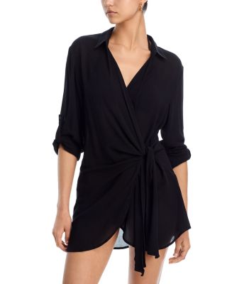 Click here for Aqua Swim Wrap Shirt Swim Cover-Up - Exclusive prices