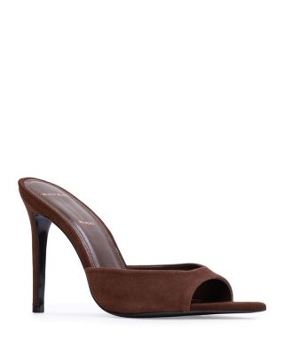 Click here for Black Suede Studio Womens Brea High Heel Sandals prices