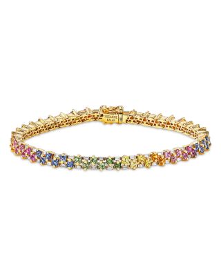 Click here for Suzanne Kalan 18K Yellow Gold Rainbow Sapphire & D... prices