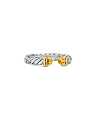 Click here for Petite Cable Open Ring in Sterling Silver with 14K... prices