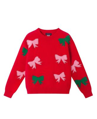 Click here for Andy & Evan Girls Holiday Bows Icon Sweater - Big... prices