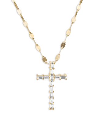 Click here for Lana Jewelry Diamond Baguette Cross Pendant Neckla... prices