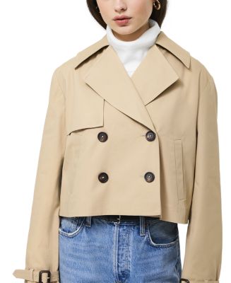 FRENCH CONNECTION Cropped Twill Trench Coat | Bloomingdale's Women
