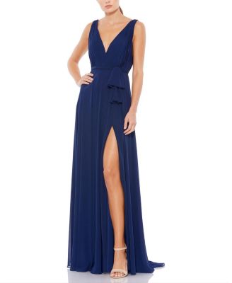 Click here for Mac Duggal Sleeveless V-Neck Chiffon Gown prices