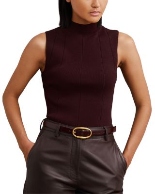 Click here for Reiss Milan Mock Neck Sleeveless Sweater prices
