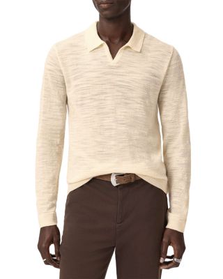 Click here for John Varvatos Luciano Slub Open Collar Polo Sweate... prices