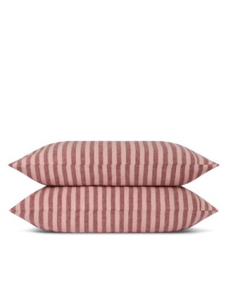 Click here for Piglet in Bed Pembroke Stripe Linen Blend Pillowca... prices