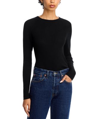 Click here for Majestic Filatures Rib Knit Long Sleeve Striped Sw... prices