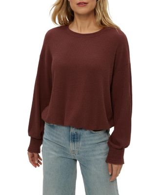 Click here for Michael Stars Tia Ribbed Crew Neck Sweatshirt with... prices