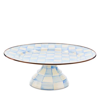 Click here for MacKenzie-Childs Sky Check Large Pedestal Platter prices
