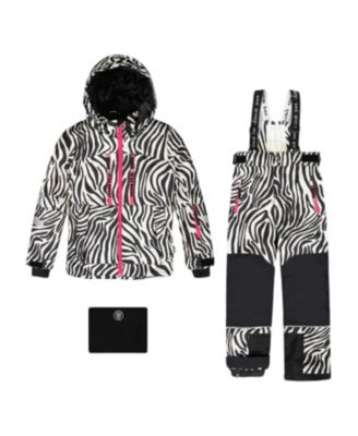 Click here for Deux par Deux Girls Two-Piece Zebra Teknik Snowsui... prices