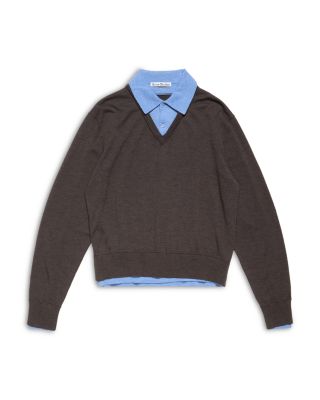 Click here for Acne Studios Layered Wool Knit prices
